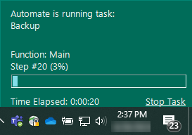 Running Task Indicator