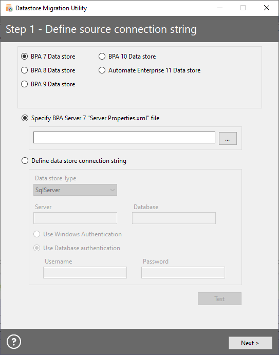Datastore Migration Utility