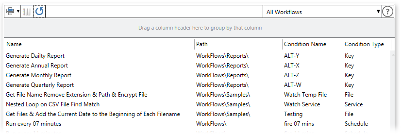 Tables - Workflow Triggers
