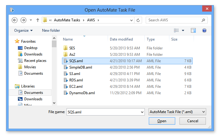 Importing Task Steps