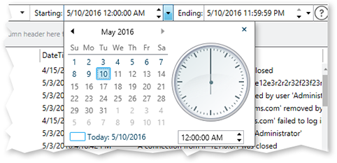 Execution Events Table