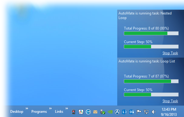Running Task Indicator