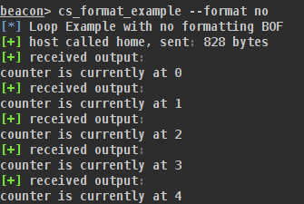 Formatting BOF Output