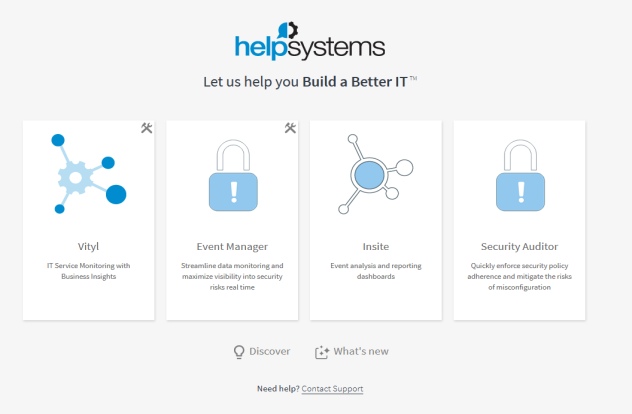 HelpSystems Access Page