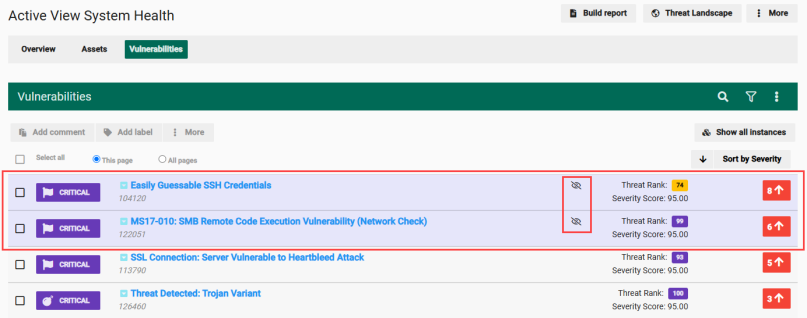 Active View - Vulnerabilities