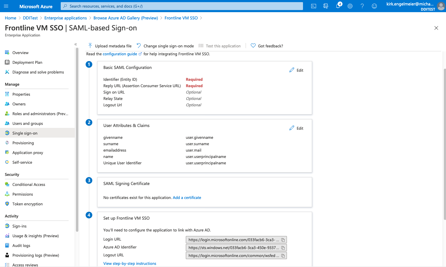 Azure AD Single Sign-On