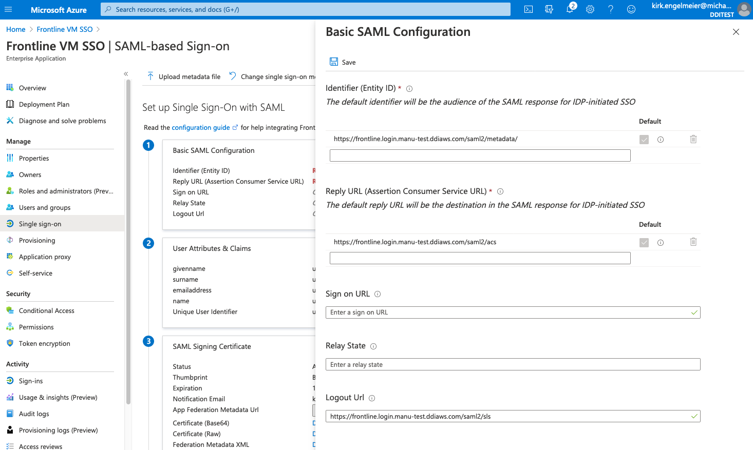 Azure AD Single Sign-On with Frontline VM