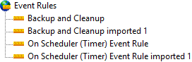 Exporting and Importing Event Rules