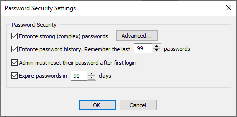 Enforcing Complex Passwords for Admin Accounts