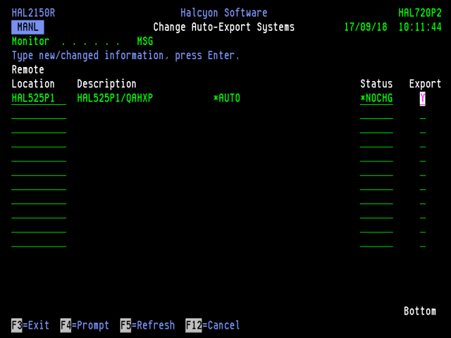 Auto-export options