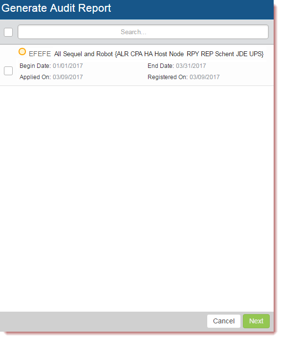 Generate Audit Report