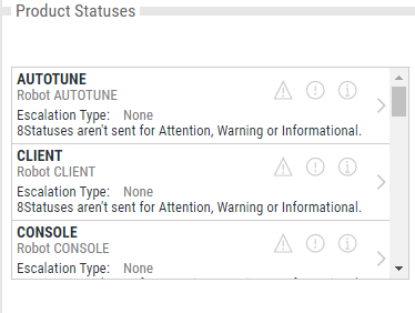 Product Statuses and Metrics