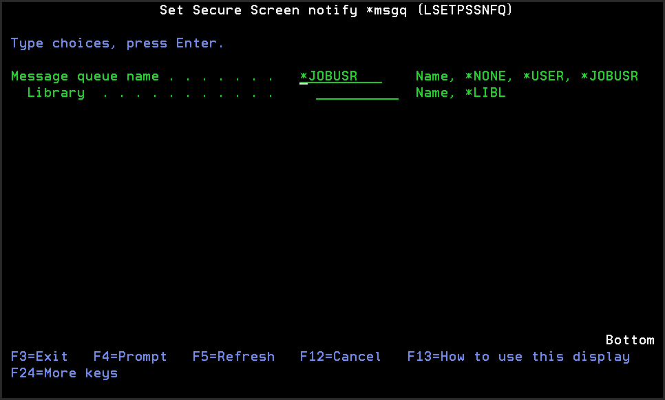 Powertech Secure Screen Main Menu