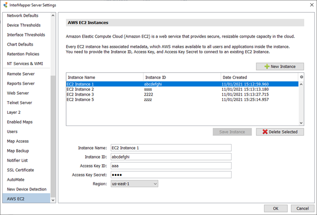 Entering Aws Ec2 Instance Credentials Through Server Settings