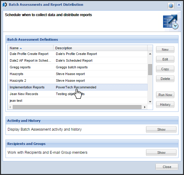 Creating Batch Assessments