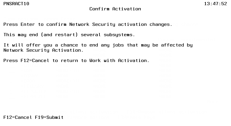 Work with Powertech Exit Point Manager for IBM i Activation panel