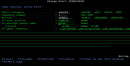 Change Alert (CHGCCALR)