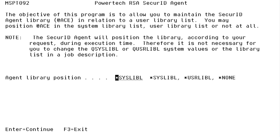 Maintain DetectIT Agent Library Position screen